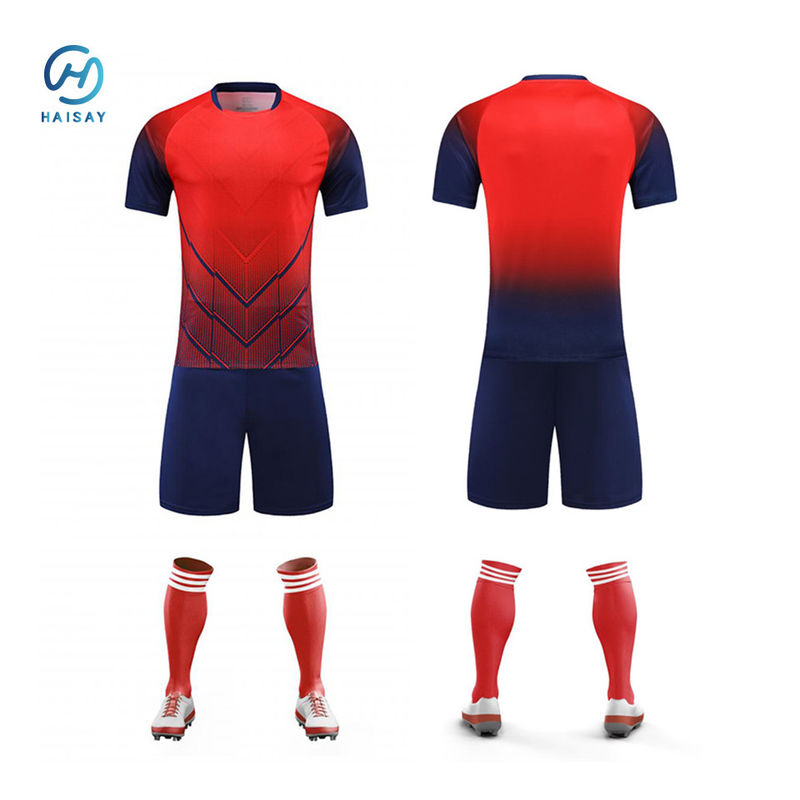 Quick Dry Material Soccer Uniform Set Standard Thickness Custom T Shirt ...