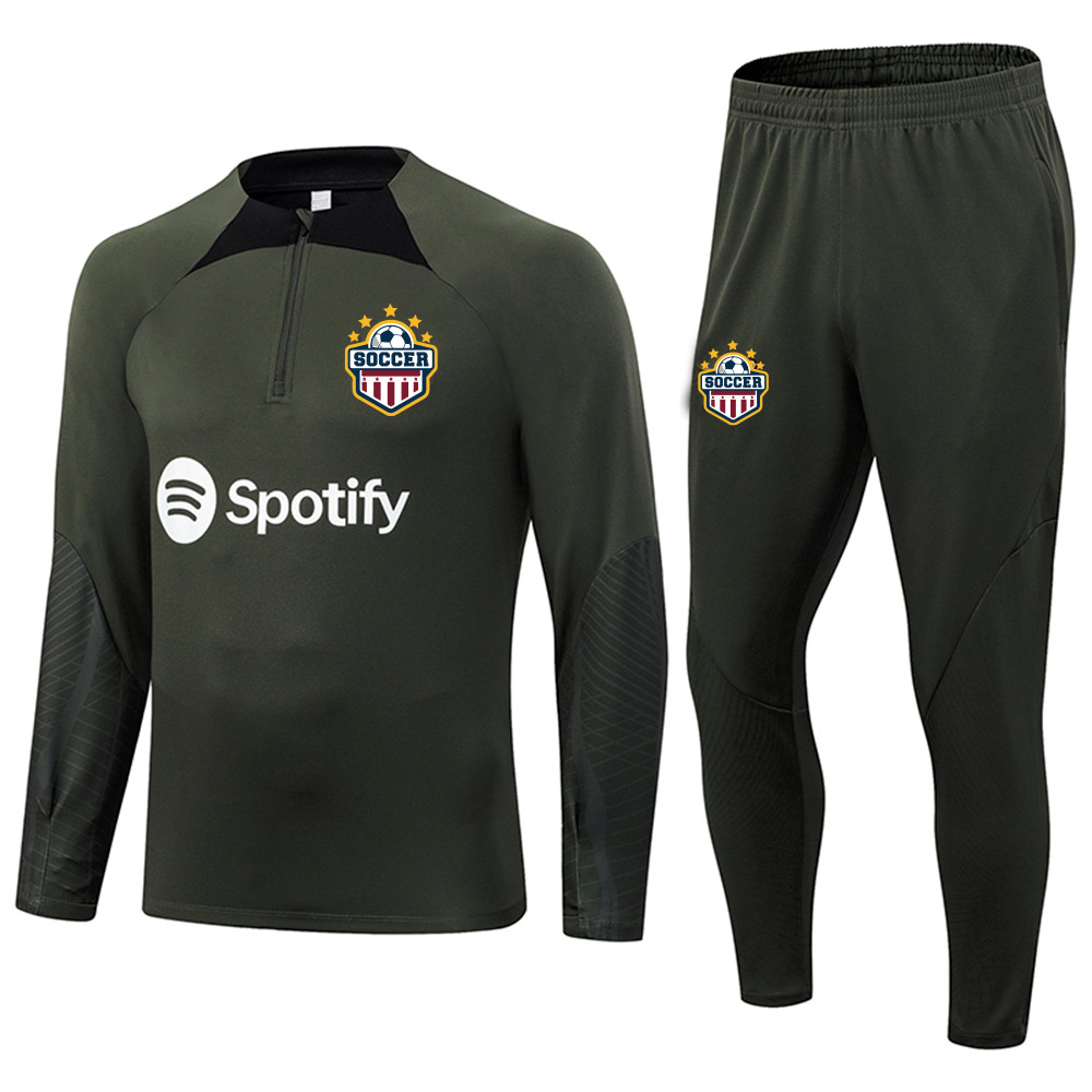 Green Football Training Tracksuit Football Club Tracksuit Quick Dry