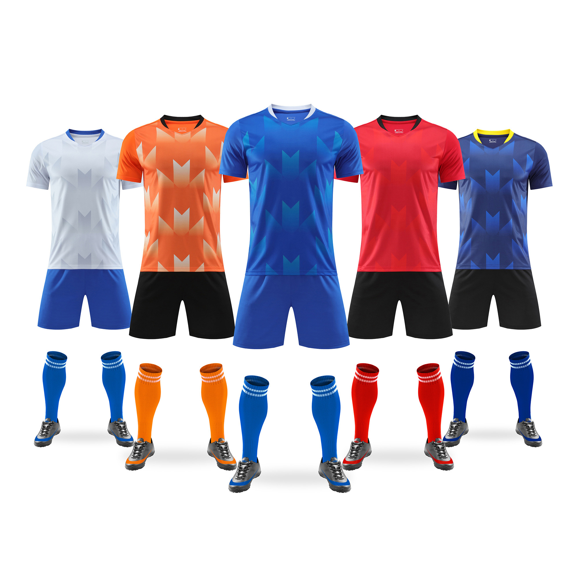 Customized Team Logo Casual Football Jerseys in 100% Polyester Material