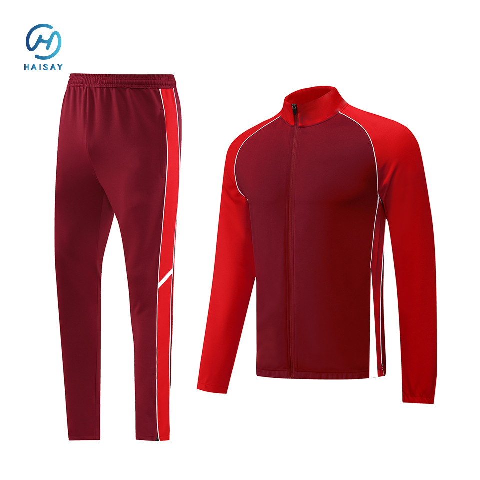 Long Zip-Up Training Suit Sets Automated Cutting Customized Fit in ...